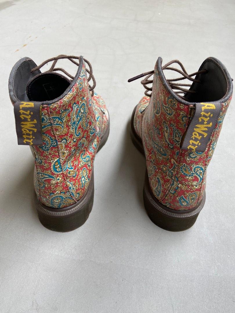 Limited Edition Dr. Martens Jeffrey Paisley Cherry Red Blue Boots ...