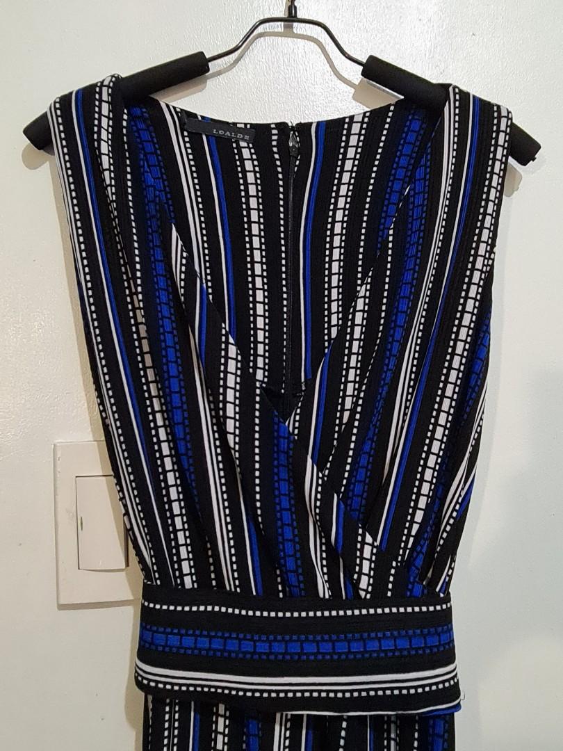 Loalde Blue Striped Jumpsuit, Women's Fashion, Dresses & Sets ...
