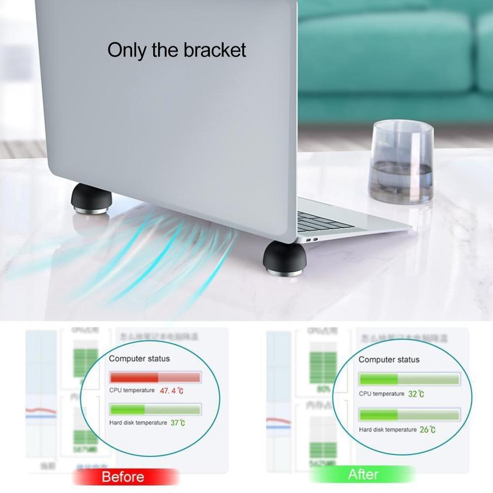 Magnetic Portable Invisible For all Laptop Holder Cooling Stand Metal ...