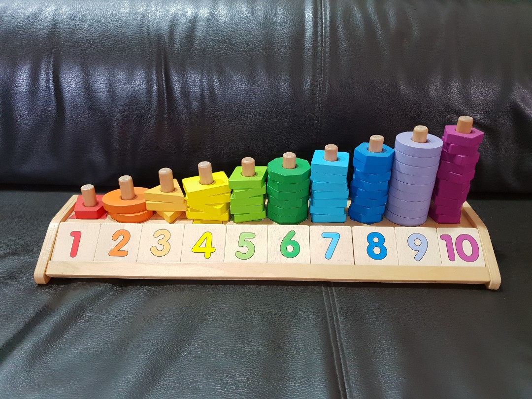 Melissa & Doug Counting Shapes Stacker, Hobbies & Toys, Toys & Games on ...