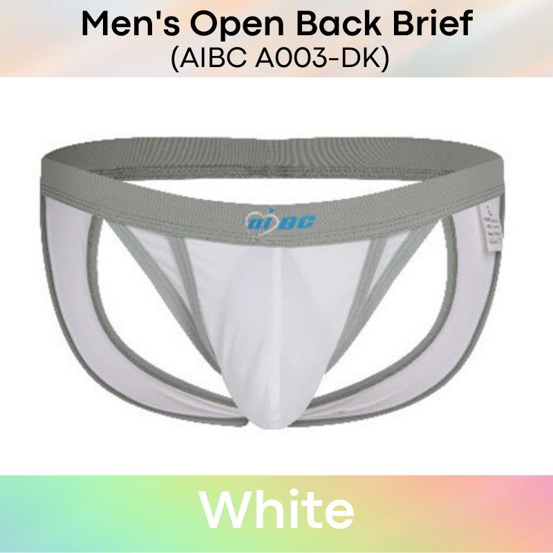 Men's Brief: Open Back Brief with Side Opening Underwear (AIBC A003-DK ...