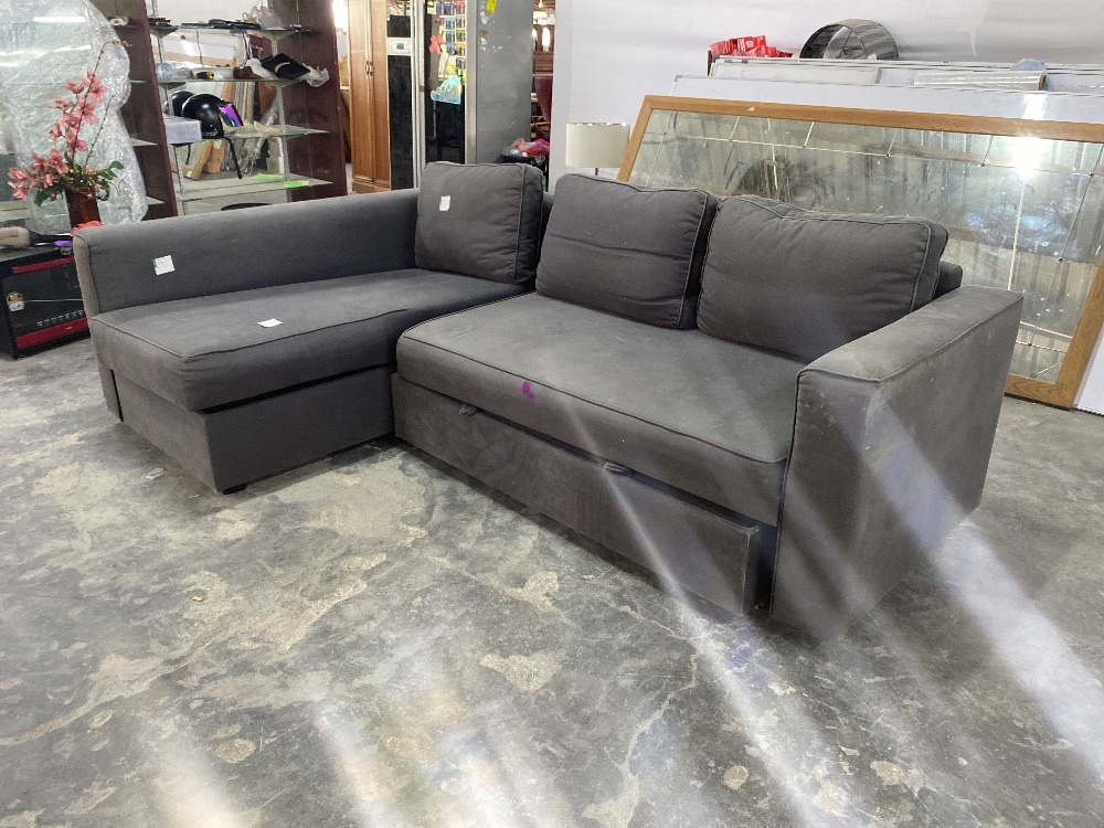 Modern Style L-Shape 3 Seater Sofa Bed / Katil Sofa 3 Tempat Duduk Gaya ...