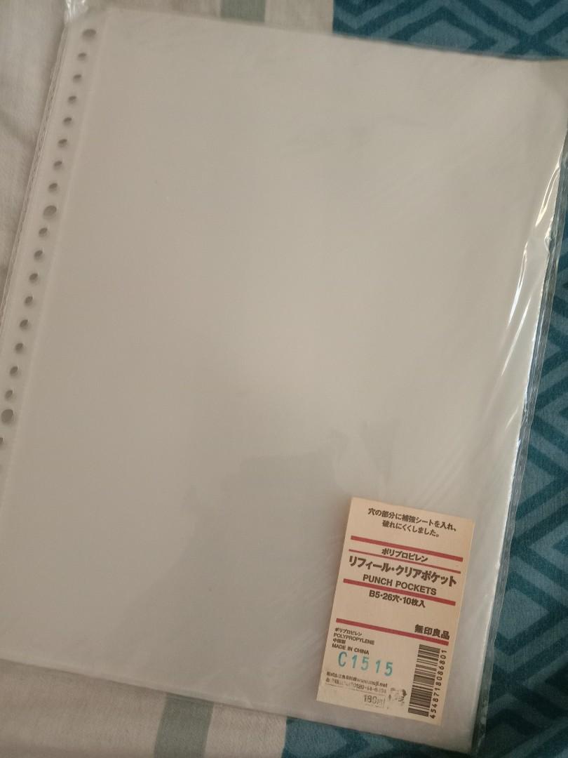 Muji Binder Refill Clear Plastic, Hobbies & Toys, Stationary & Craft ...