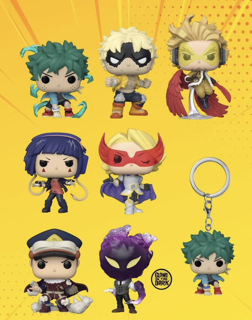 My Hero Academia (MHA) Funko Pop - Deku with Gloves, Fat Gum (Slim Form ...