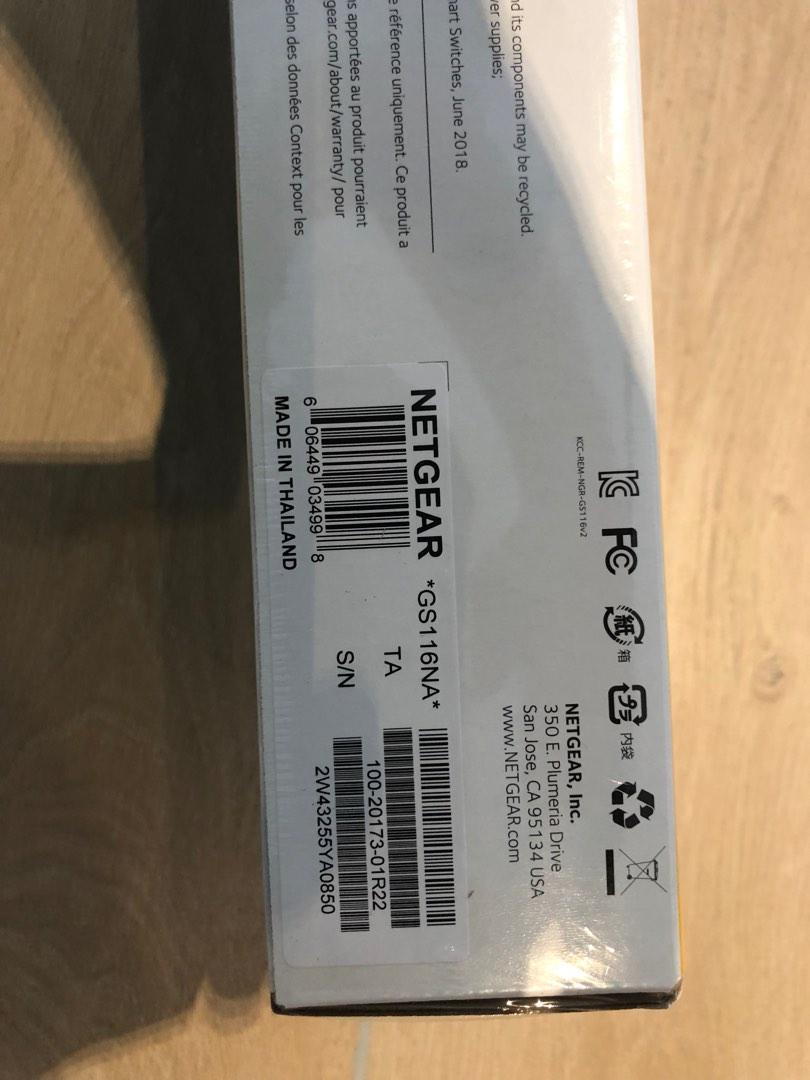 Netgear GS116 16 Port gigabit switch, Computers & Tech, Parts ...