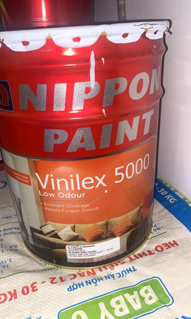 Gray Prose 20L - Nippon paint Vinilex 5000, Furniture & Home Living ...