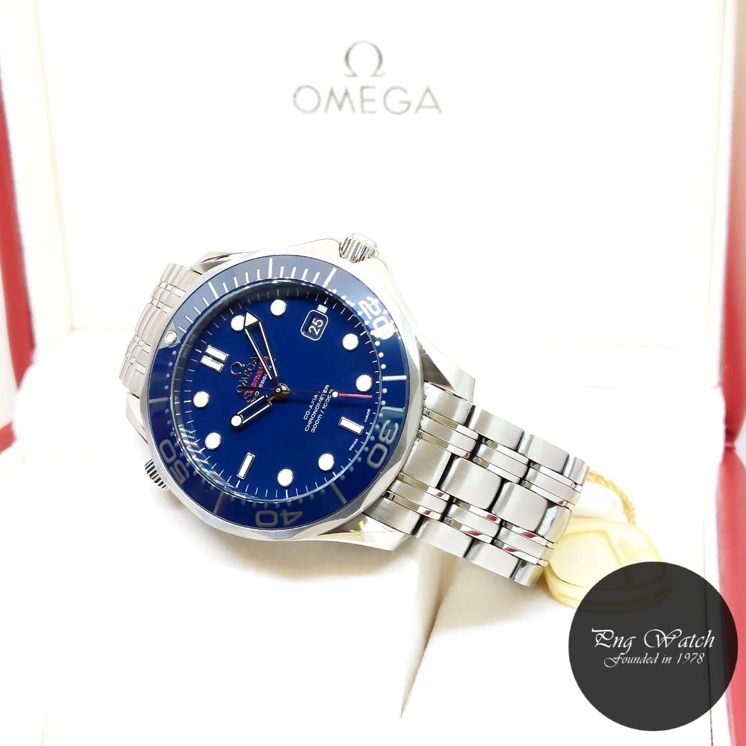 Omega 41mm Ceramic Bezel Blue Dial Co-Axial Seamaster 300M REF: 212.30 ...