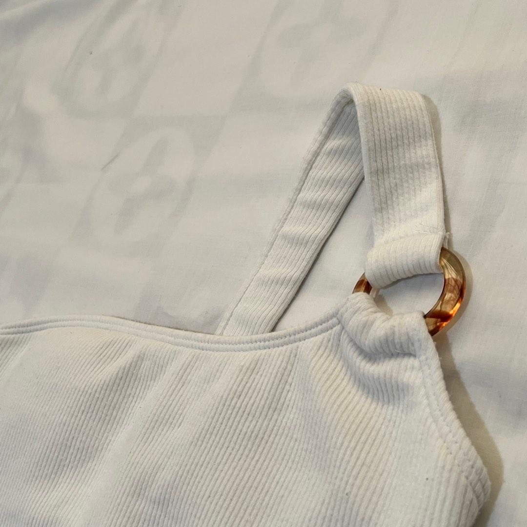 One shoulder White Jumpsuit - Swimsuit (Padded), Women's Fashion ...