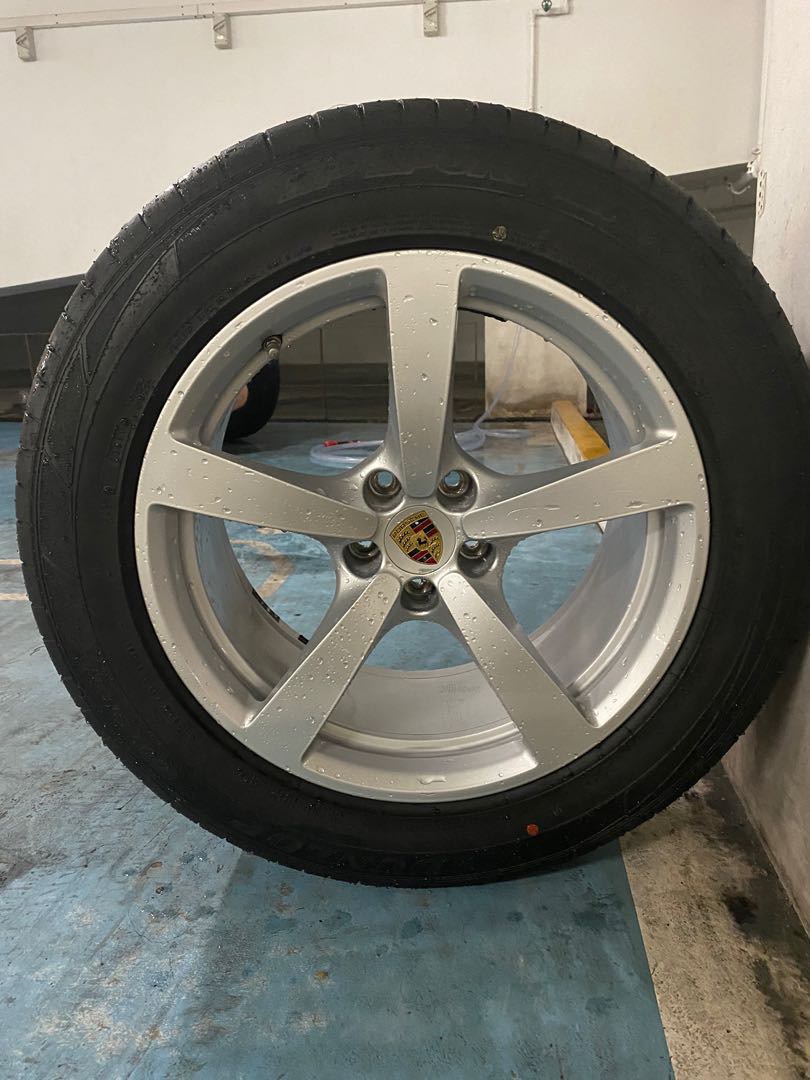 Original Porsche RIM with 18“TYRE set, Car Accessories, Tyres & Rims on ...