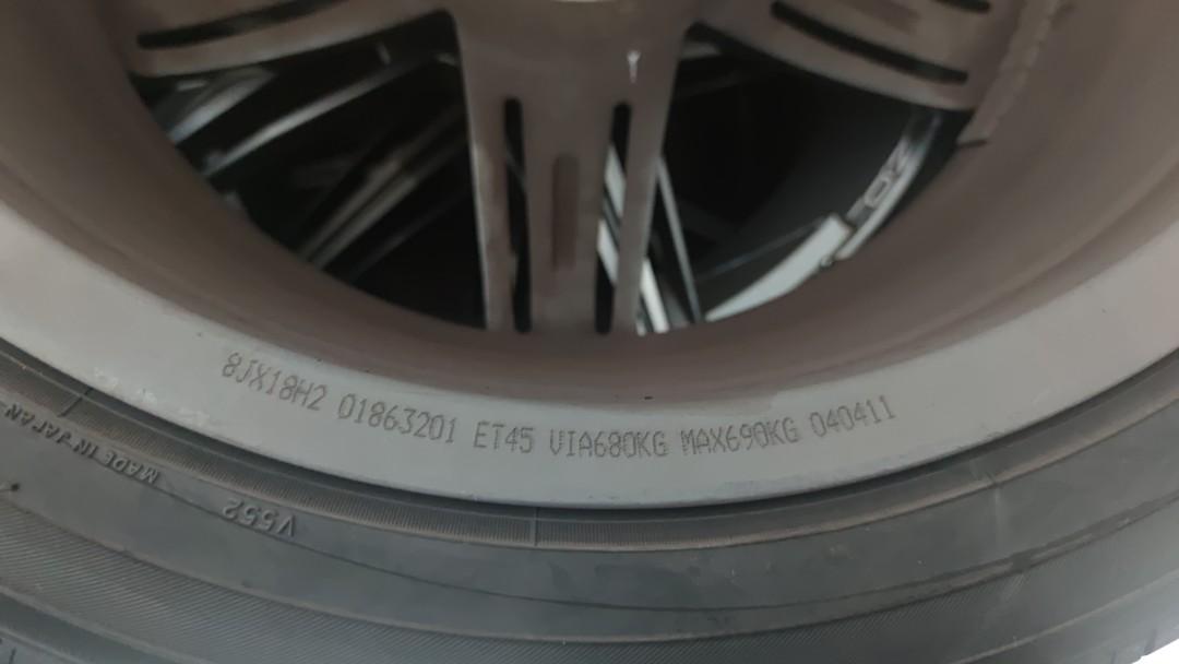 Oz David Rims 5x108 18x8 Inch and Tyres, Car Accessories, Tyres & Rims ...