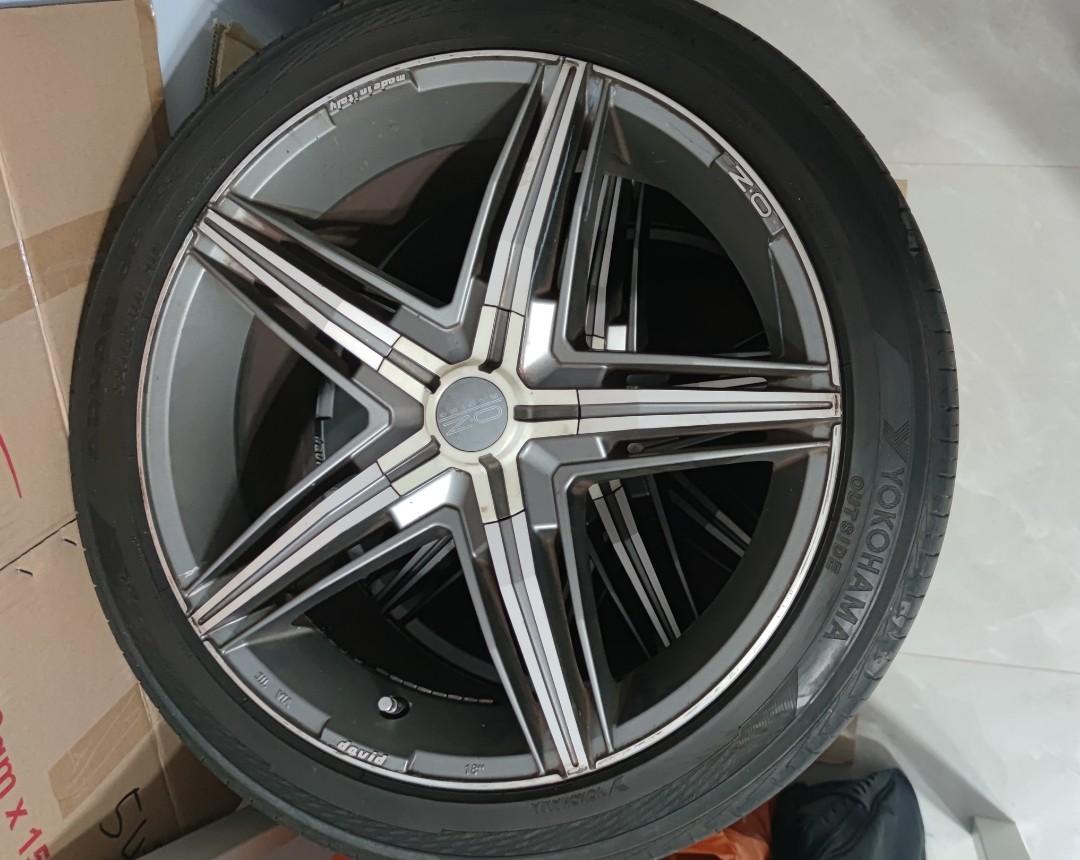 Oz David Rims 5x108 18x8 Inch and Tyres, Car Accessories, Tyres & Rims ...
