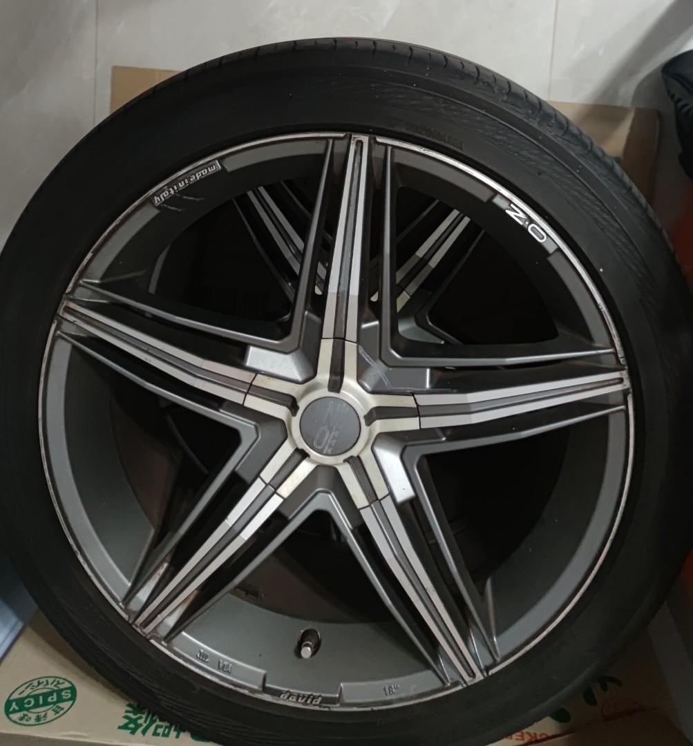 Oz David Rims 5x108 18x8 Inch and Tyres, Car Accessories, Tyres & Rims ...