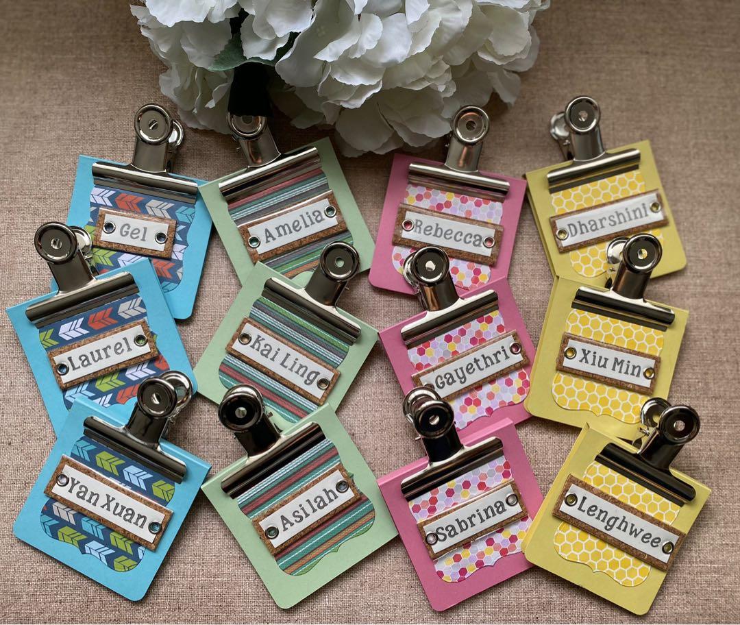 Personalised Sticky Note Set with Big Clip in variety of colors ...