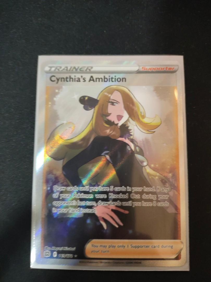 (POKEMON CARD TRAINER) Cynthia's Ambition Full Art Ultra Rare 169/172 ...