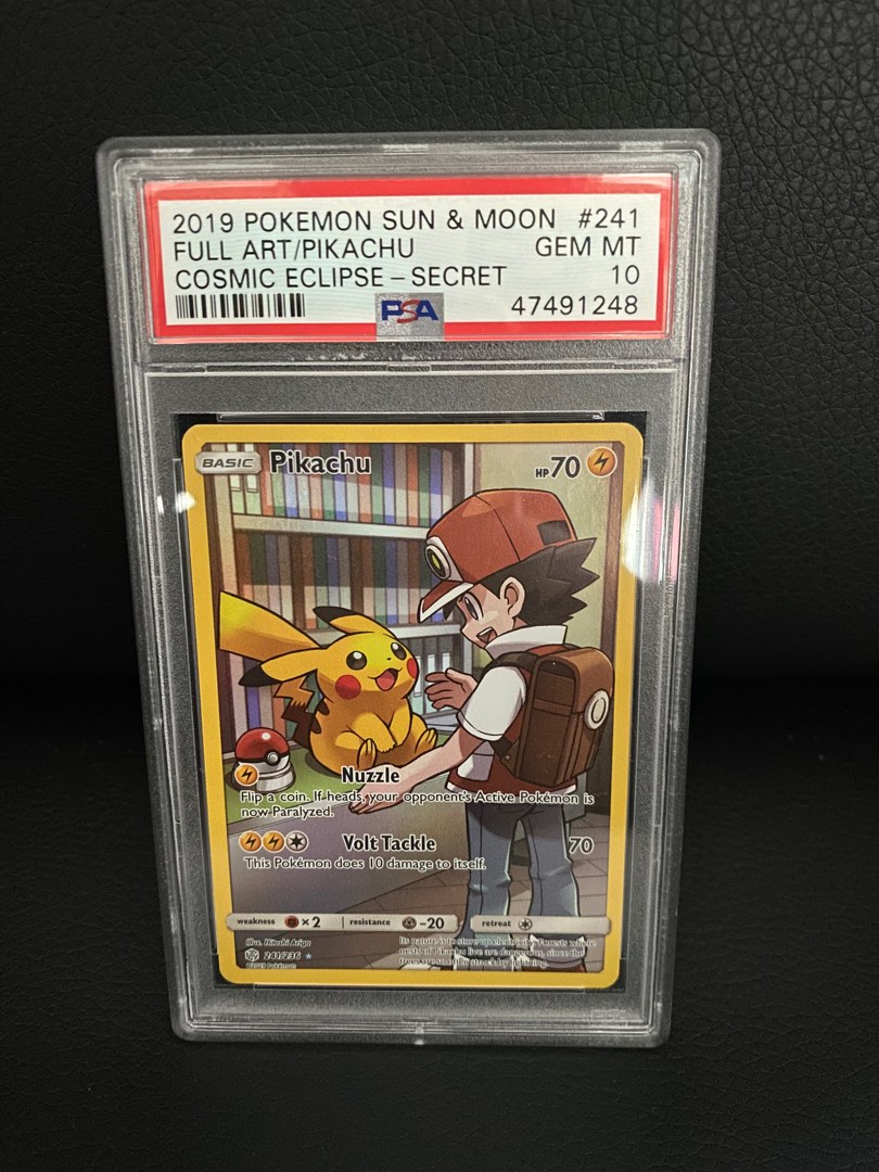 Pokemon pikachu sun moon full art psa 10, Hobbies & Toys, Toys & Games on Carousell
