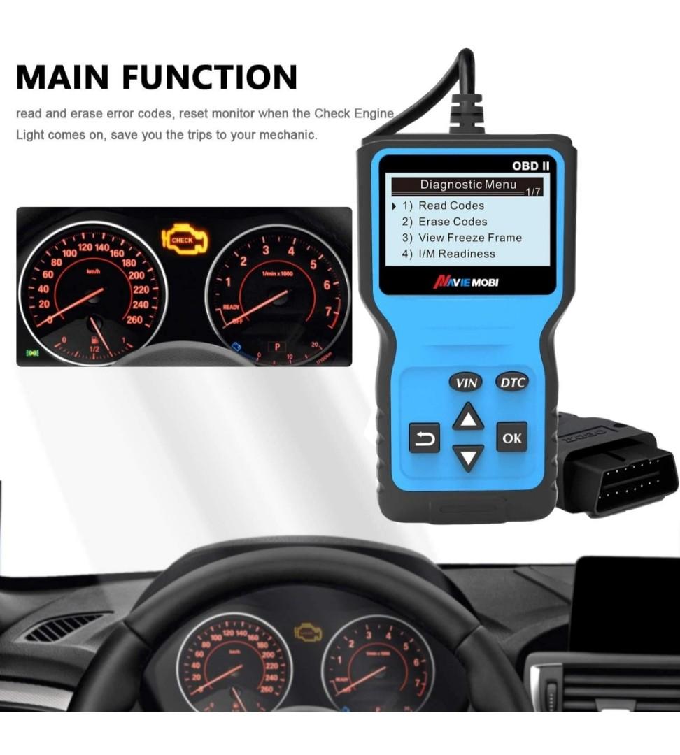 Portable OBD2 Scanner,Car Engine System Diagnostic Tool with Live Data ...