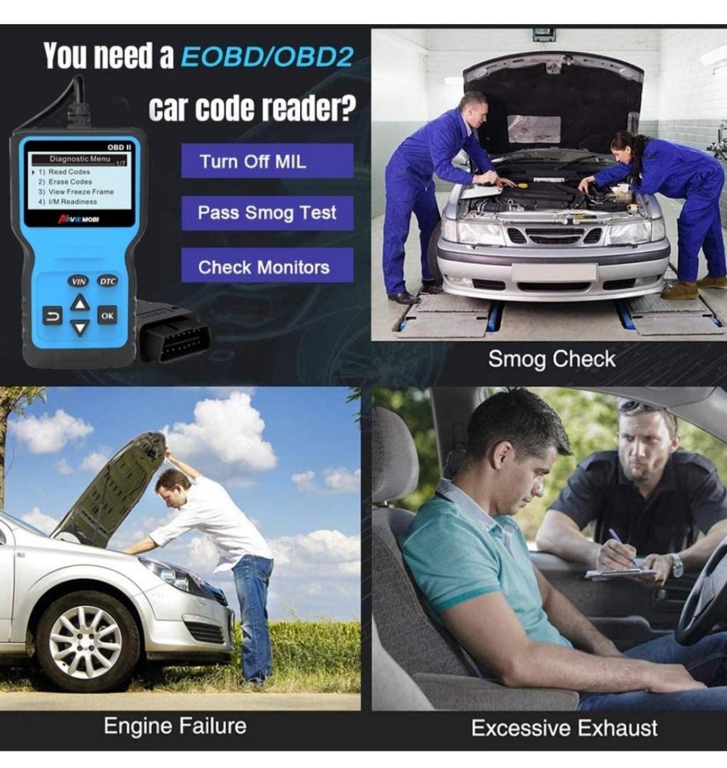 Portable OBD2 Scanner,Car Engine System Diagnostic Tool with Live Data ...