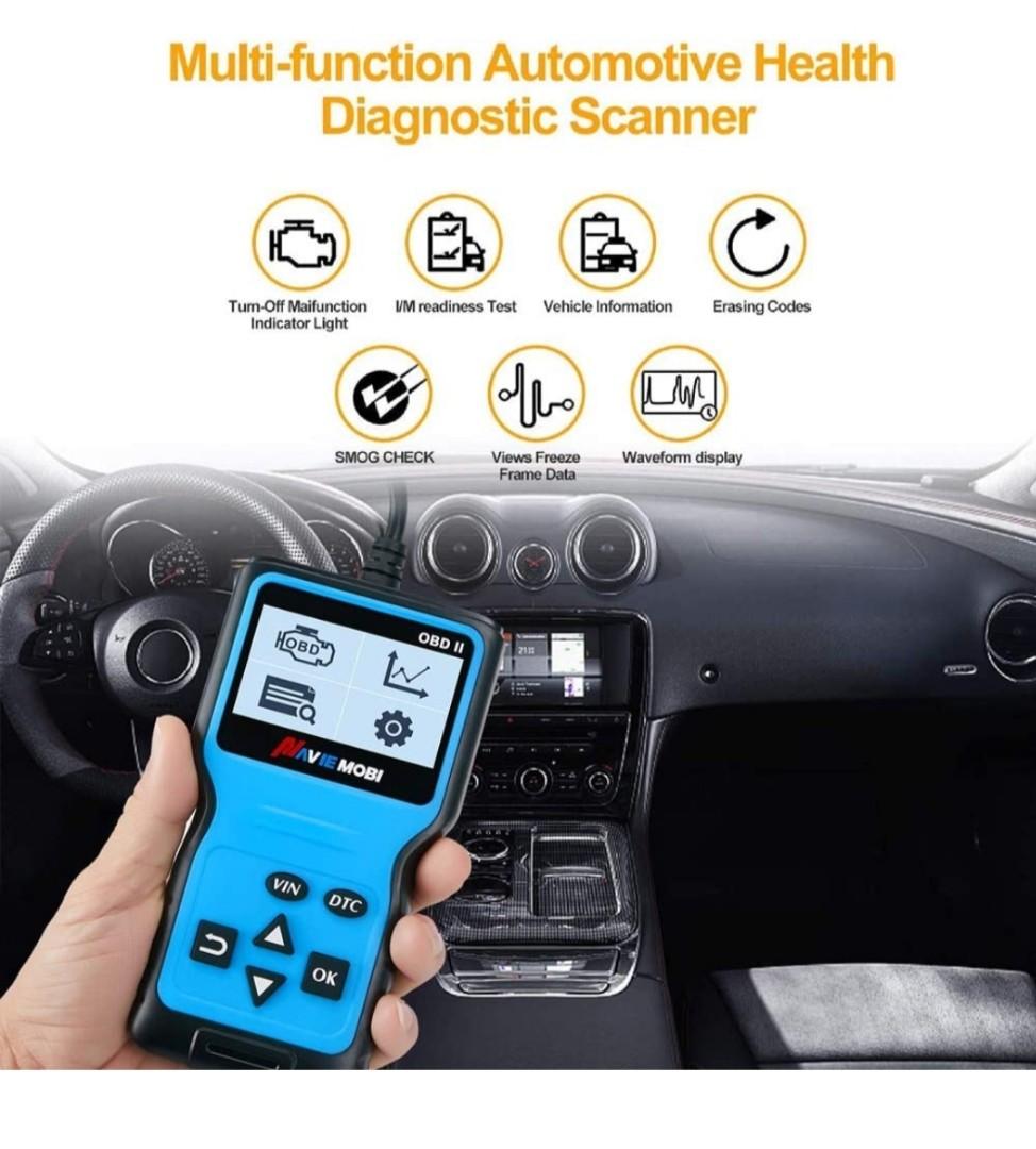 Portable OBD2 Scanner,Car Engine System Diagnostic Tool with Live Data ...