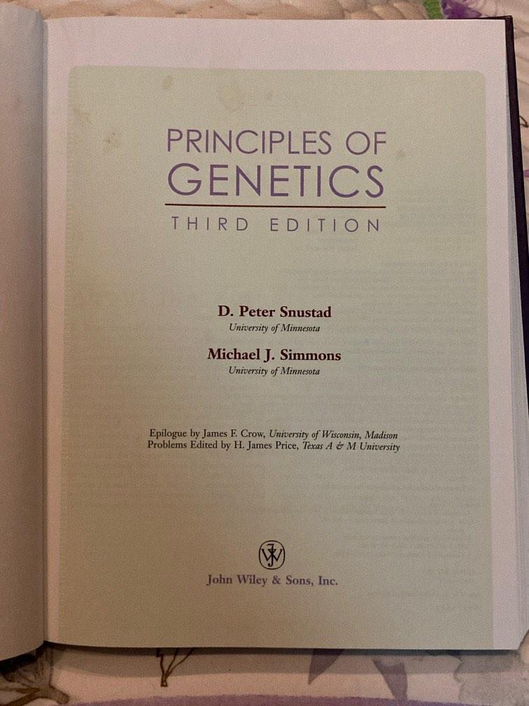 Principles of Genetics, Hobbies & Toys, Books & Magazines, Textbooks on ...