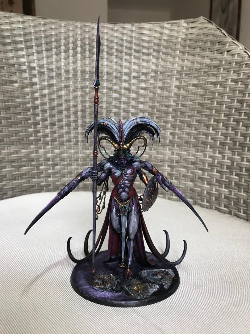 Pro painted Warhammer Shalaxi Helbane/Keeper of secrets, Hobbies & Toys ...