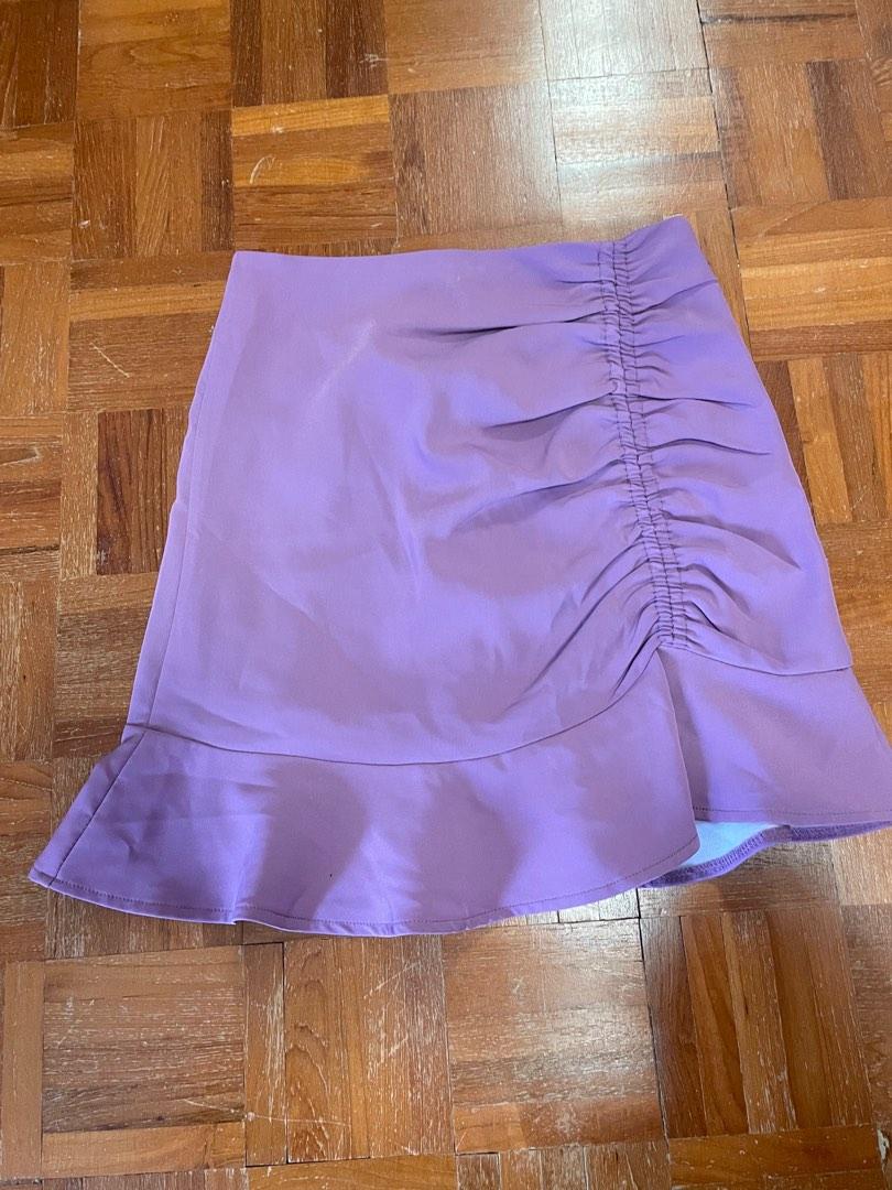 Purple ruffled skirt, Women's Fashion, Bottoms, Skirts on Carousell