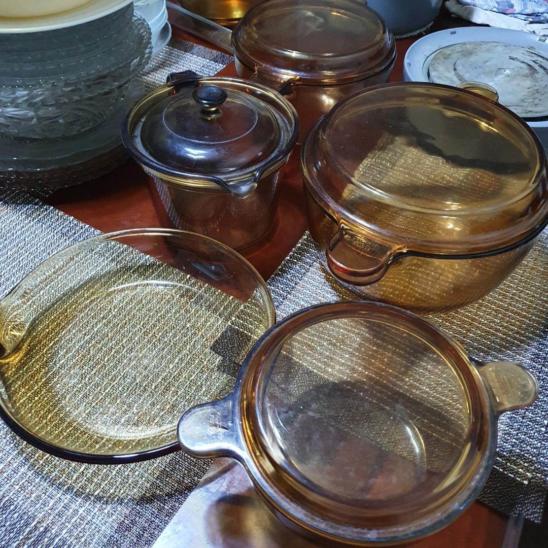 Pyrex Corning Vision Set 5 PCS, Furniture & Home Living, Kitchenware ...