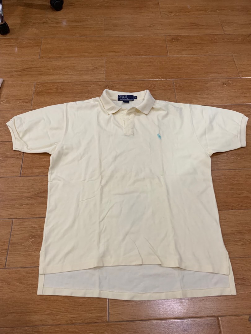 Ralph Lauren pastel yellow polo shirt, Men's Fashion, Tops & Sets ...