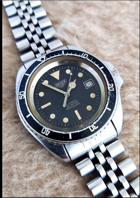 Rare HEUER 844-2 AUTOMATIC MONNIN T-SWISS MADE-T Dial Steel 42mm MENS ...