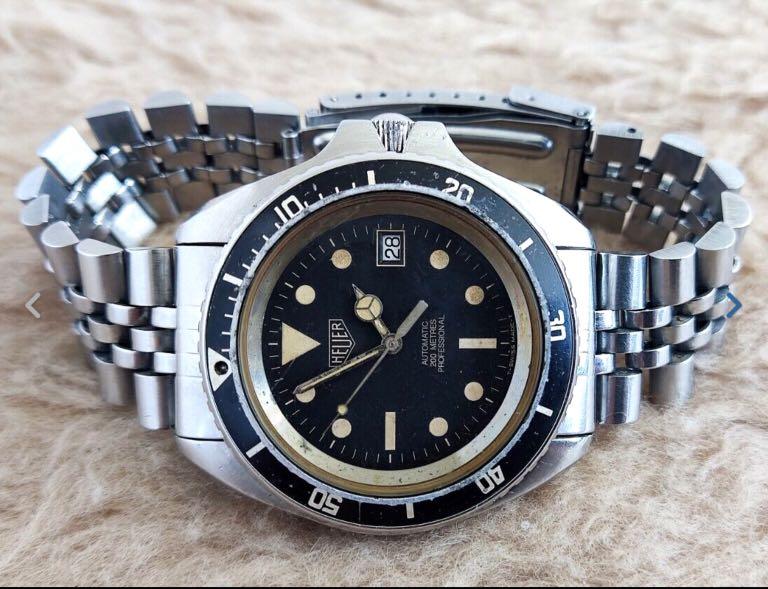 Rare HEUER 844-2 AUTOMATIC MONNIN T-SWISS MADE-T Dial Steel 42mm MENS ...