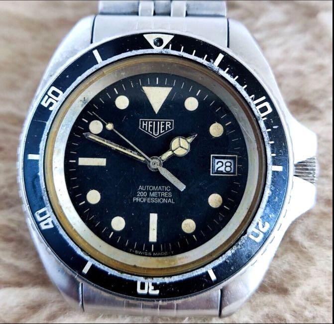 Rare HEUER 844-2 AUTOMATIC MONNIN T-SWISS MADE-T Dial Steel 42mm MENS ...