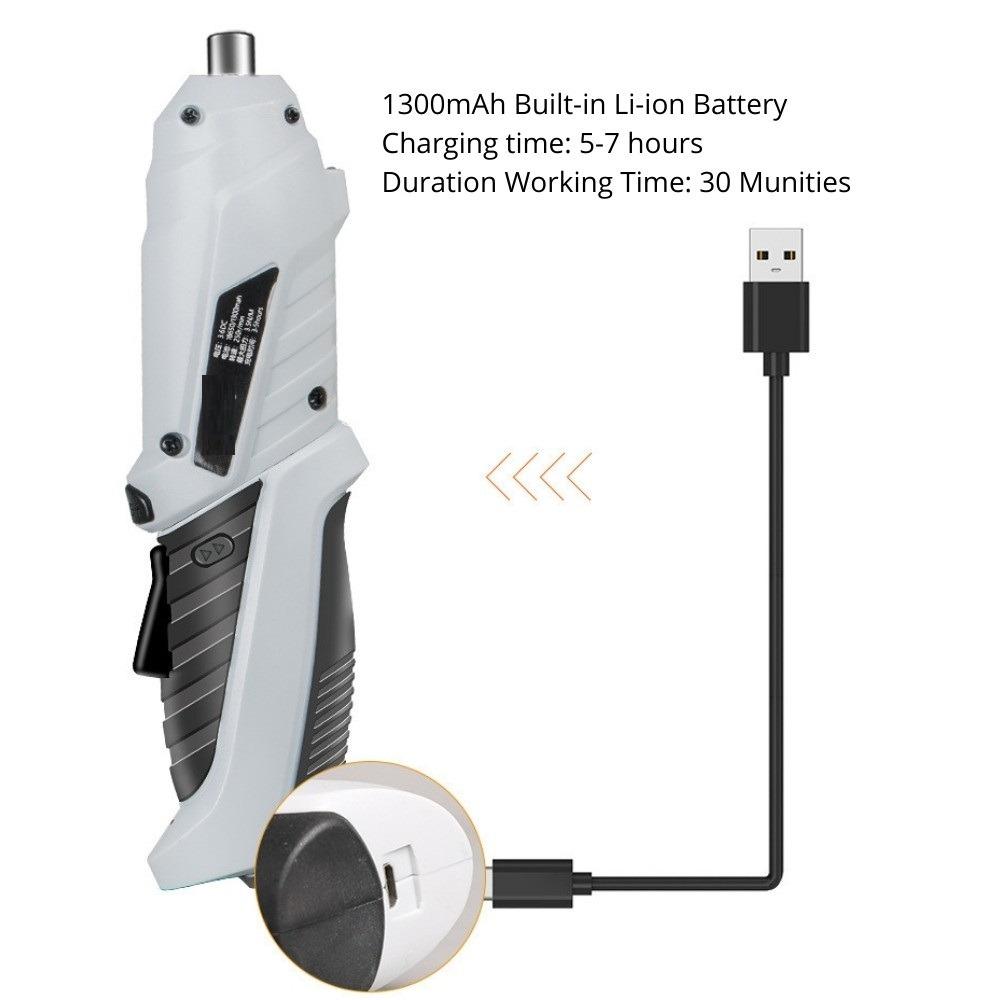 Rechargeable Cordless Pivoting Screwdriver Set Electric Screwdriver Set ...