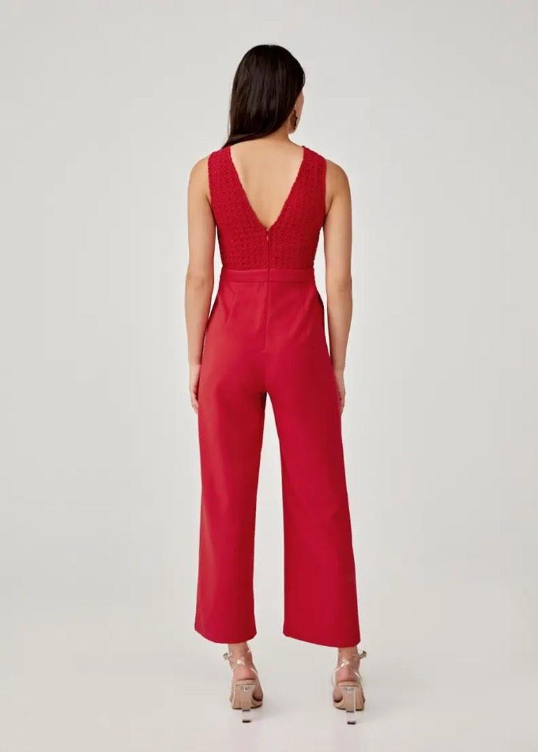 Red Jumpsuit, Women's Fashion, Dresses & Sets, Jumpsuits on Carousell