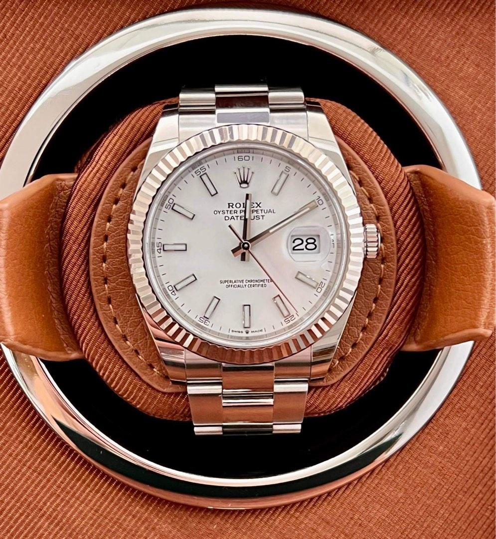 Rolex date just OP whitedial 41mm & 2022 B/N ROLEX OYSTER PERPETUAL 41 ...