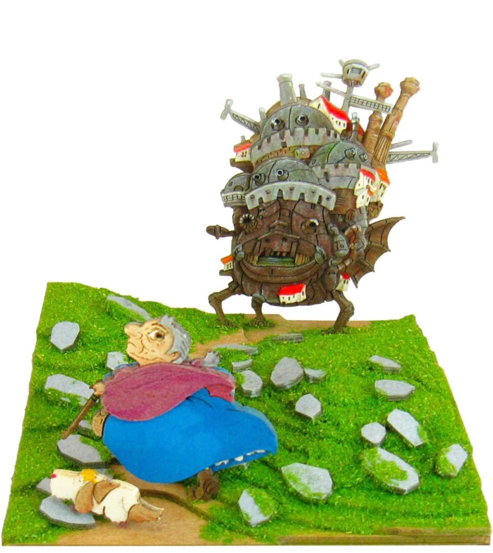 Sankei Studio Ghibli Howl's Moving Castle papercraft, Hobbies & Toys ...