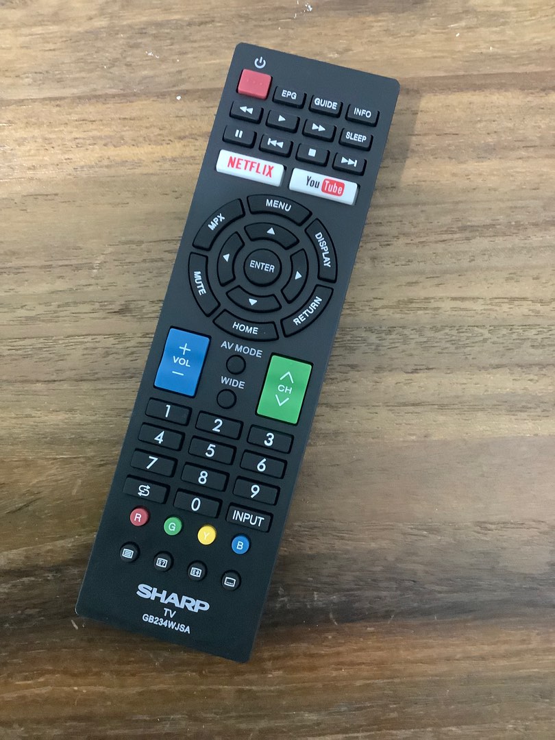 Sharp tv remote control Gb234wjsa, TV & Home Appliances, TV ...