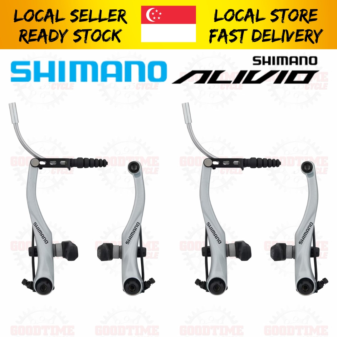 Shimano Alivio BR-T4000 V-brake Caliper Set Silver Front and Rear ...