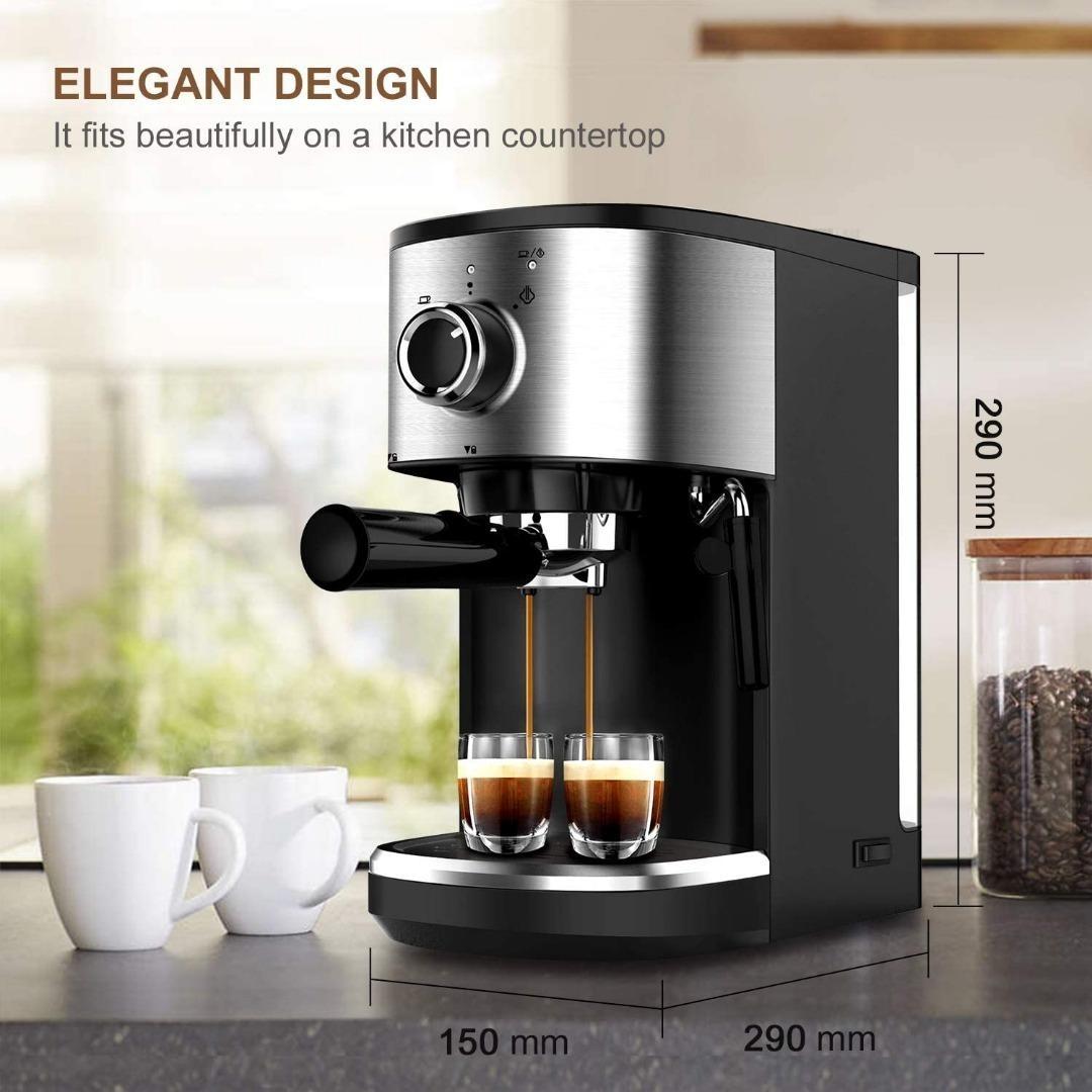 SM. Bonsenkitchen Espresso Machine,15 Bar Coffee Machine With Foaming ...
