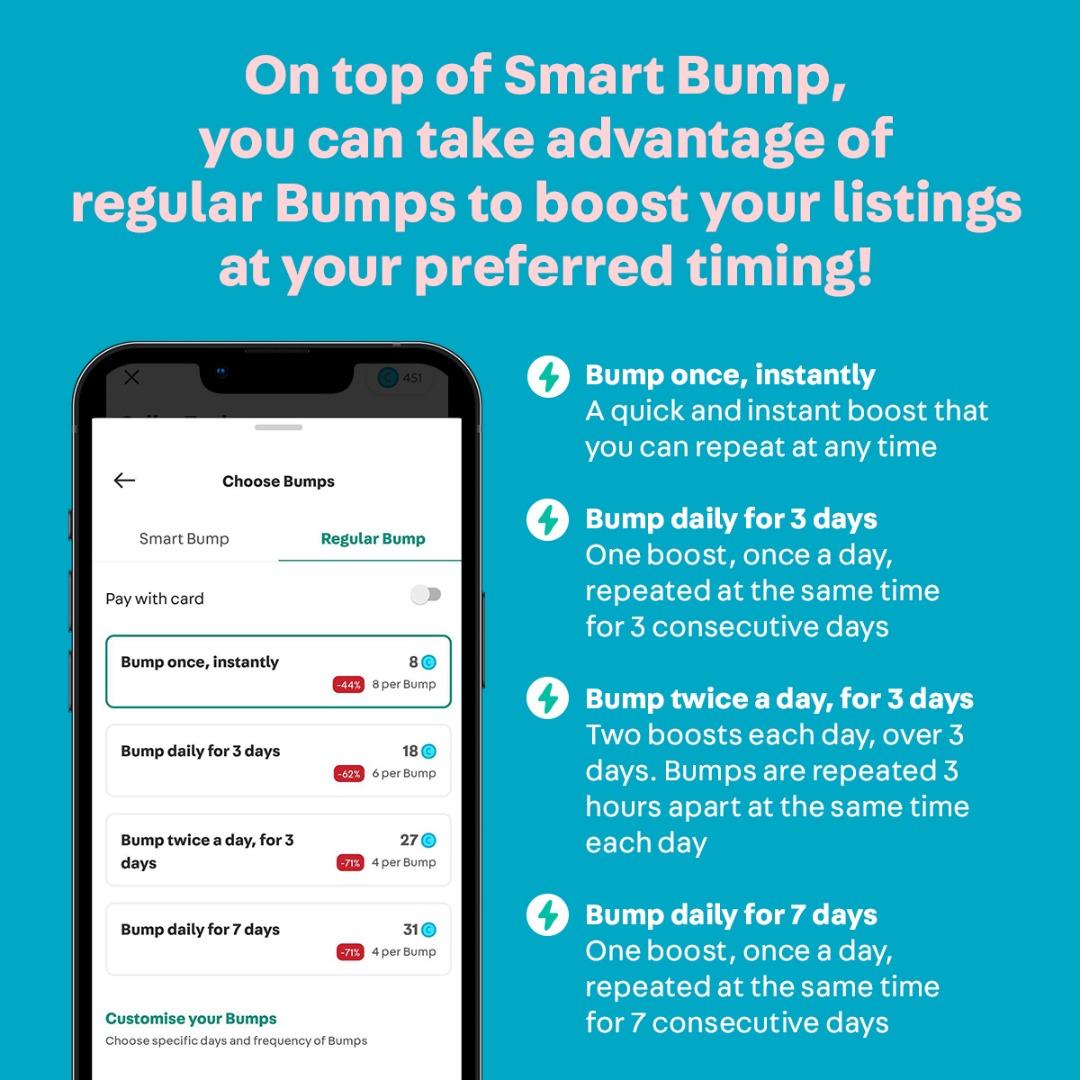 Smart Bump 20% CoinsBack, Announcements on Carousell