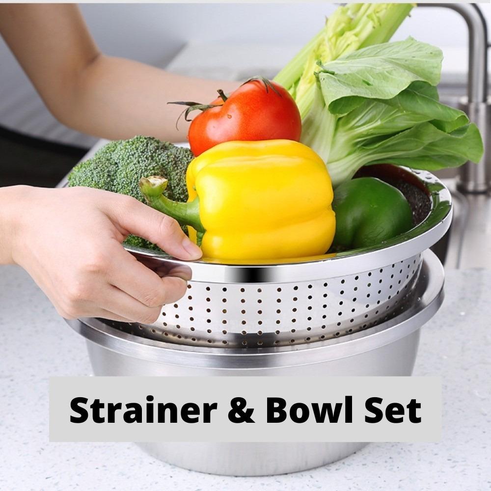Stainless Steel Strainer & Washing Bowl Kitchen Strainer/Washing Bowl ...