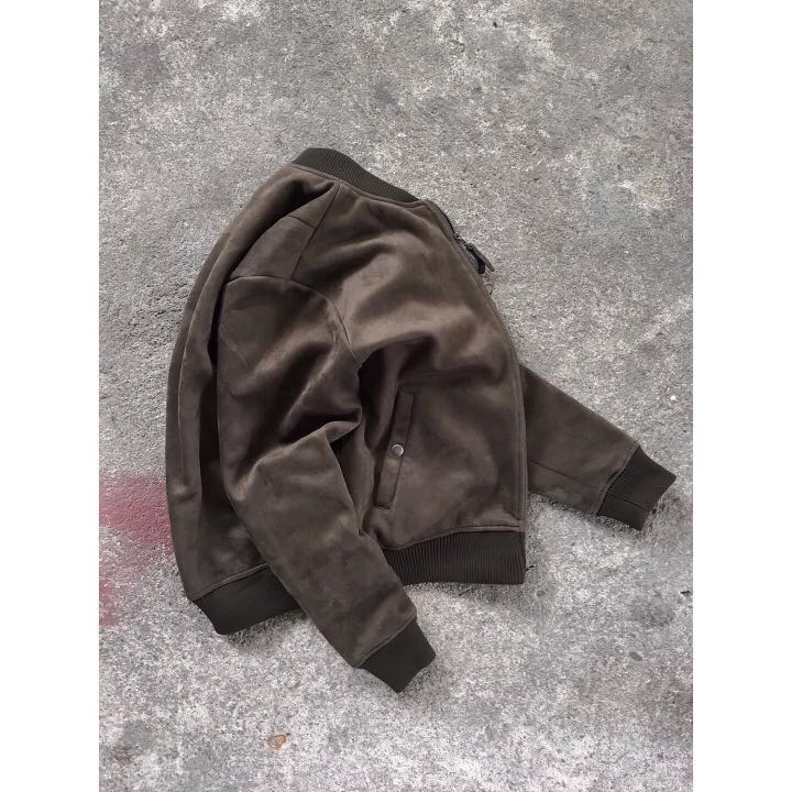 Standard & Contemporary Ciaopanic Suede Bomber Jacket (Vintage FIT ...