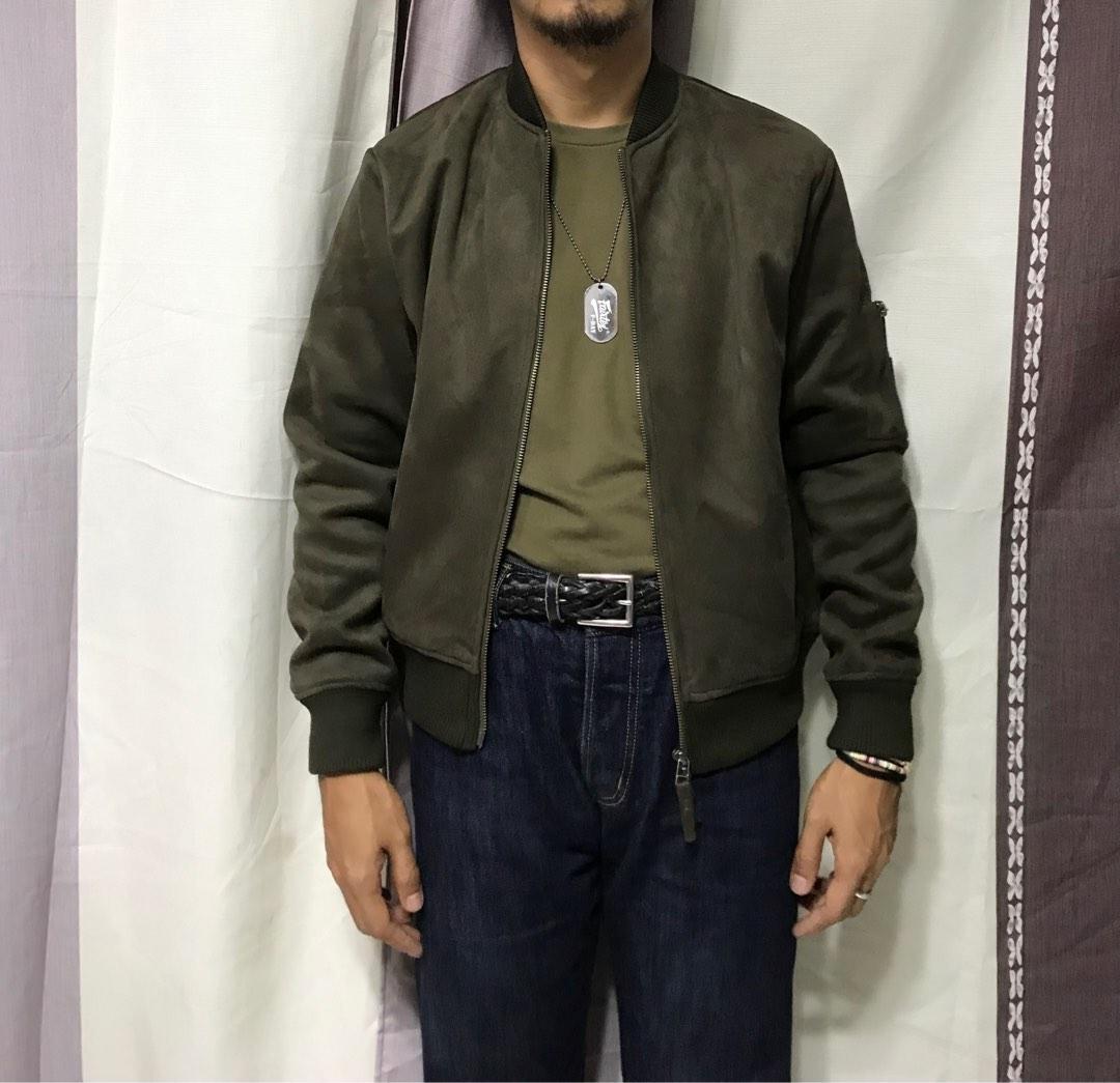 Standard & Contemporary Ciaopanic Suede Bomber Jacket (Vintage FIT ...