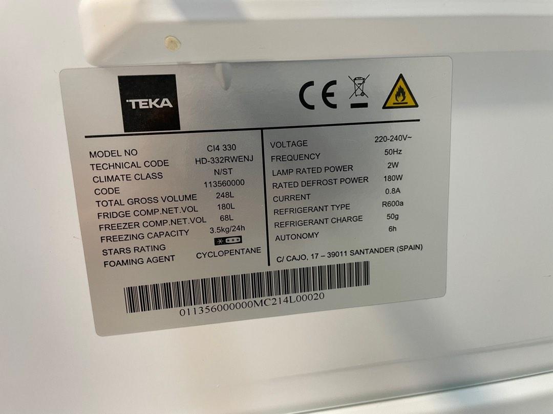 TEKA (Built-in Fridge), TV & Home Appliances, Kitchen Appliances ...