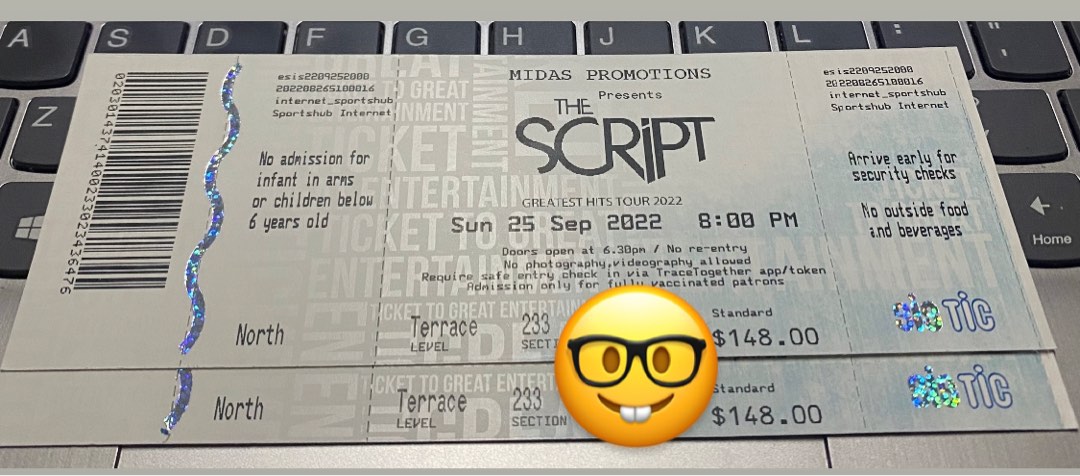 The Script Singapore 25 Sept 2022, Tickets & Vouchers, Event Tickets on ...