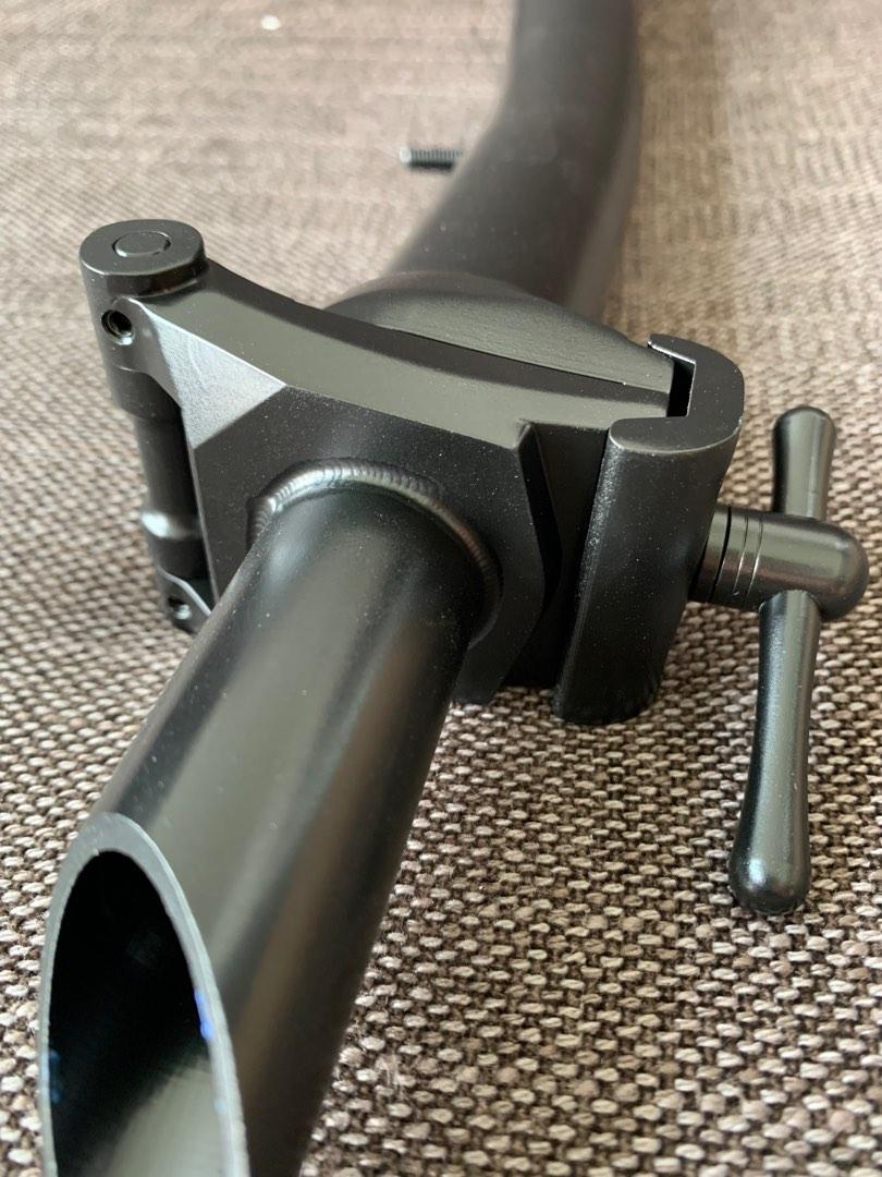 Titanium Stem for brompton Anodize chpt3 black, Sports Equipment ...