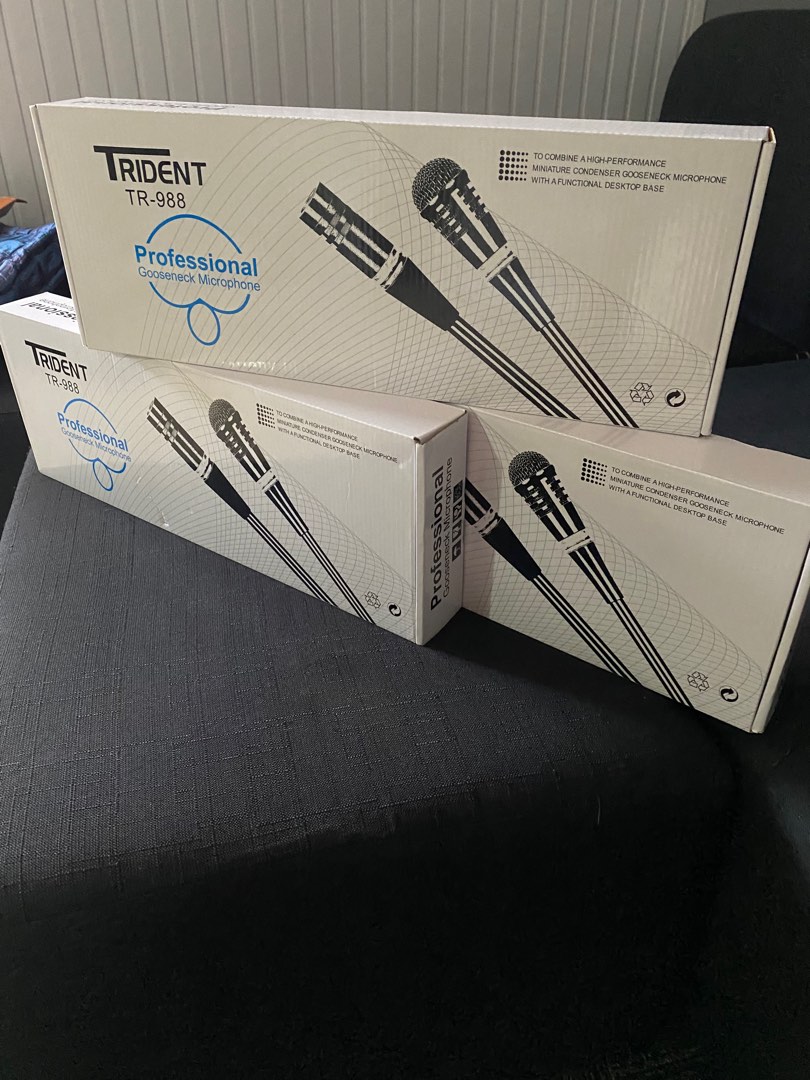 Trident TR-988 Gooseneck Microphone 3pcs, Audio, Microphones on Carousell