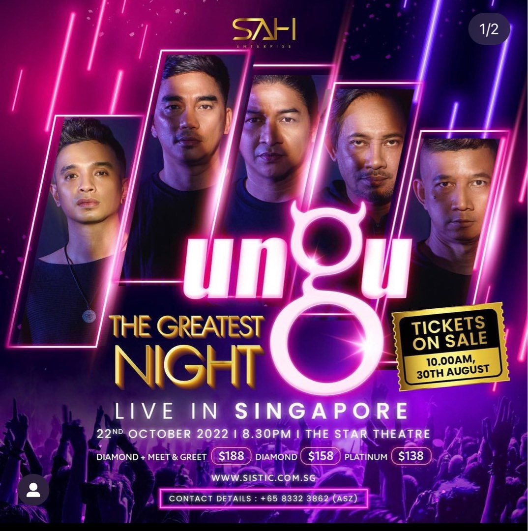 Ungu Concert at Star on 22 Oct 2022, Tickets & Vouchers, Event Tickets ...
