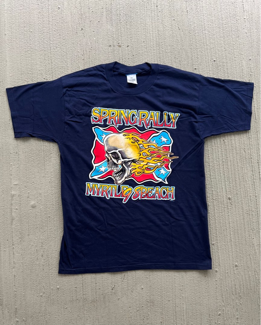 Vintage 90s Skull Spring Rally Tee, Men's Fashion, Tops & Sets, Tshirts ...