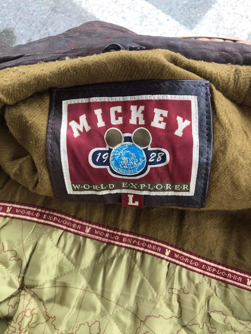 Vintage Mickey Mouse World Explorer Bomber Jacket, Women's Fashion ...