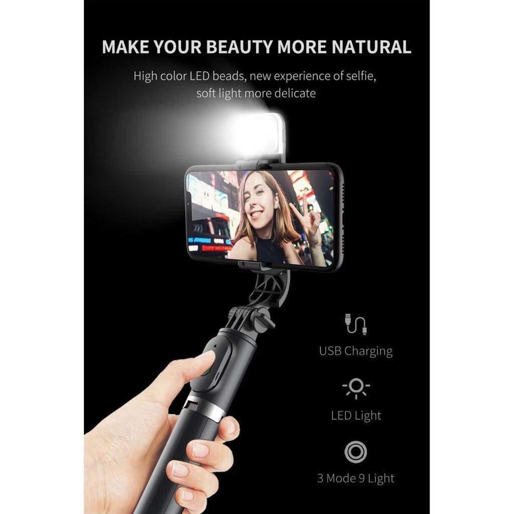 Wireless remote control Selfie Stick integrated Tripod, Mobile Phones ...