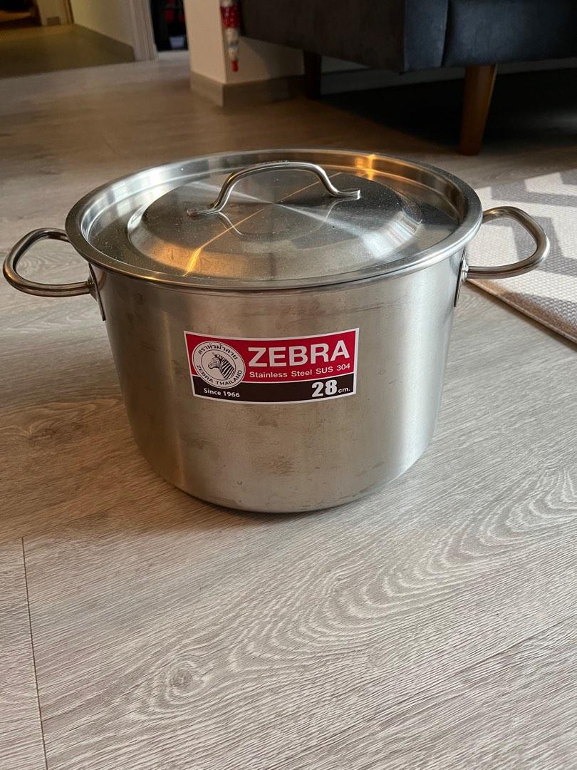 Zebra stainless steel stock pot (28cm/12litre), Furniture & Home Living ...